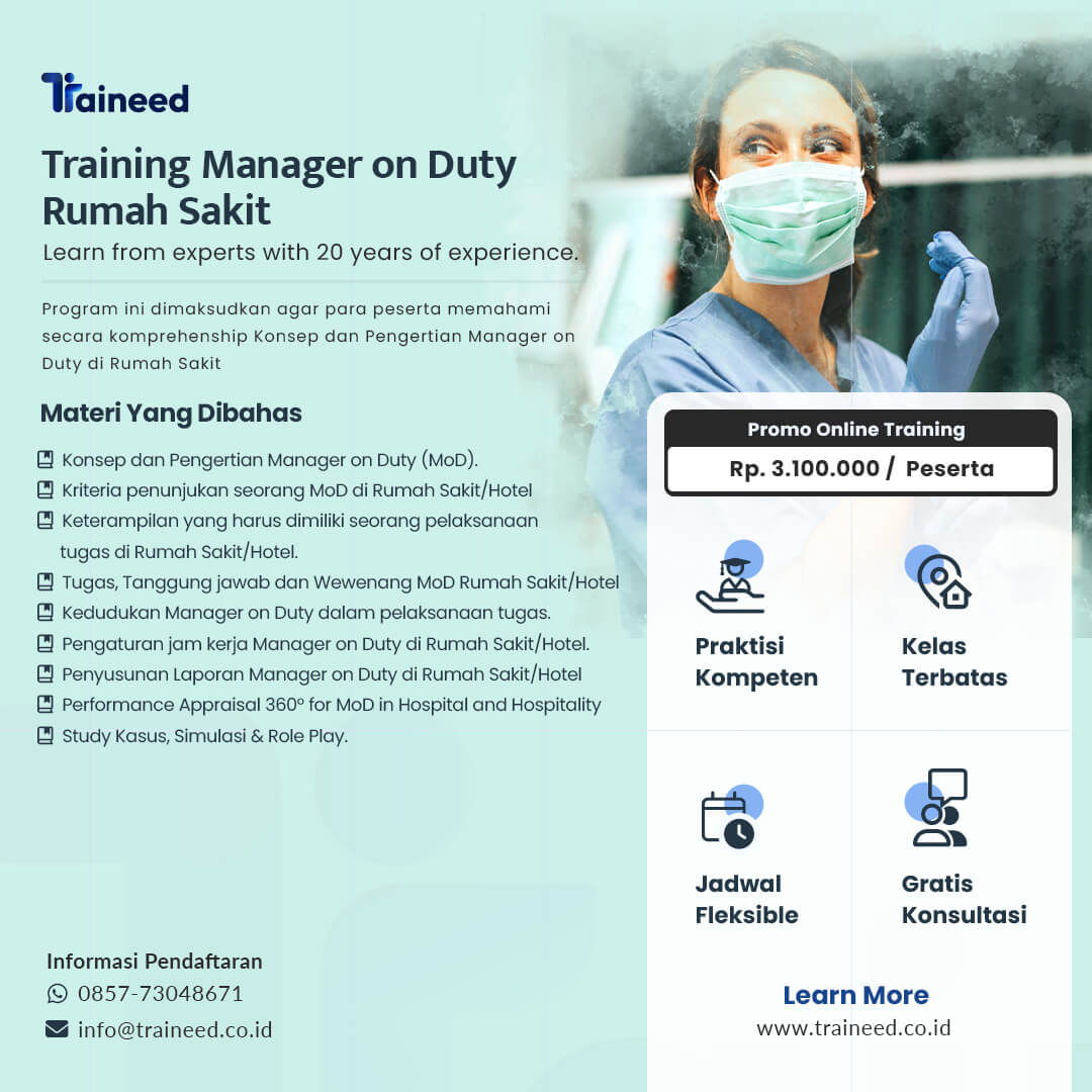 Training MoD Rumah Sakit (Manager on Duty) - Murah Terjangkau!